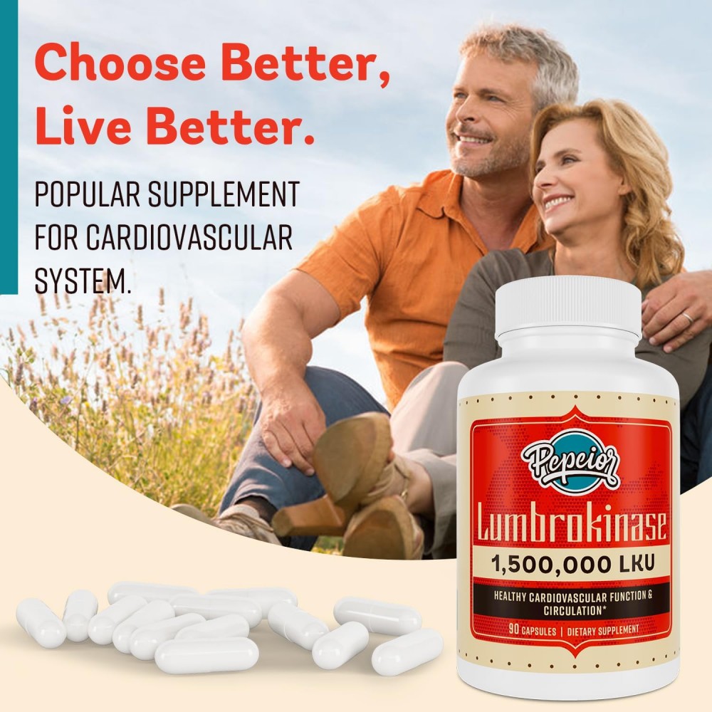Buy Pepeior Lumbrokinase Enzymes Diet Supplement 200mg (Max Activity ...