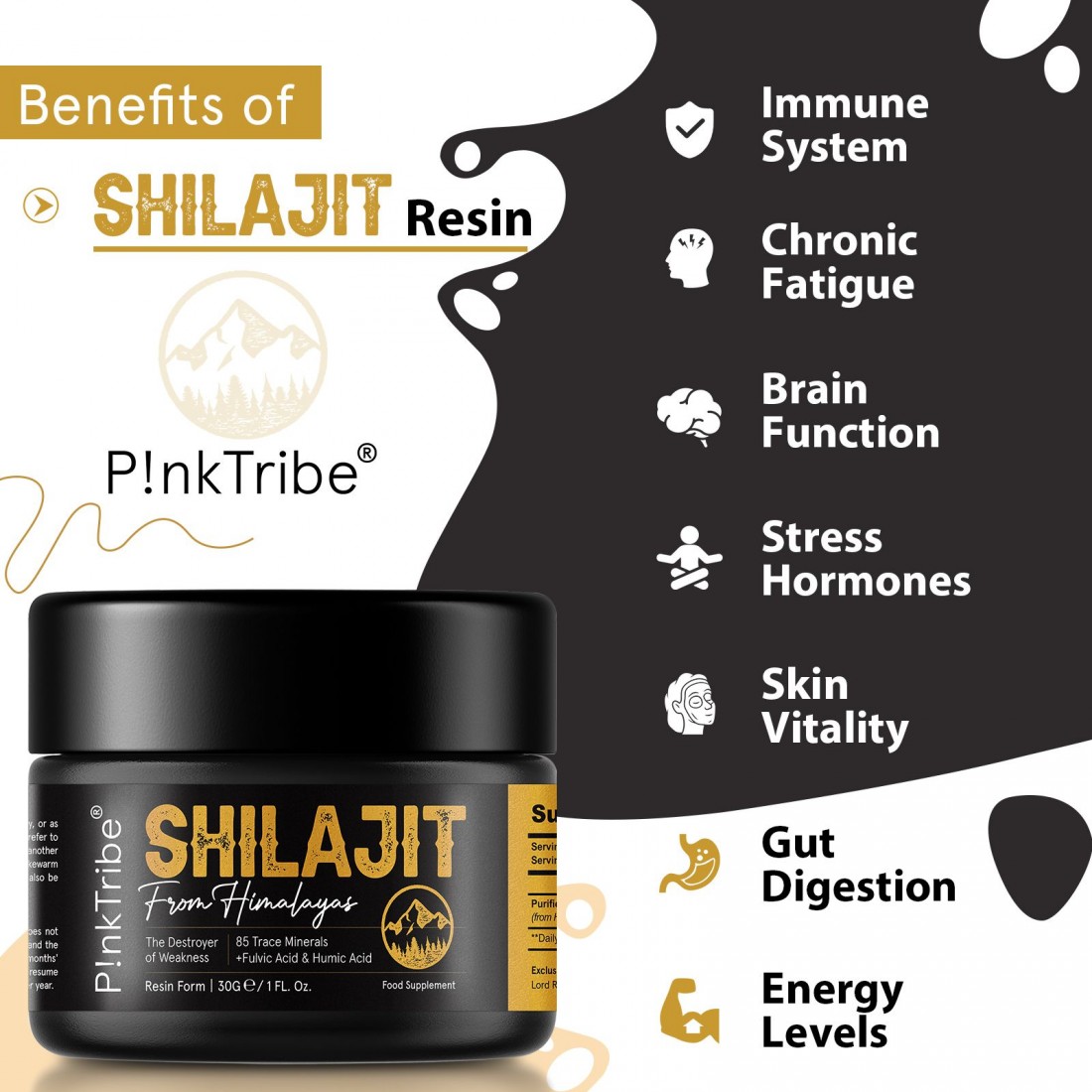 Buy P!nkTribe Original Himalayan Shilajit Resin 30g - Gold Grade 100% Pure