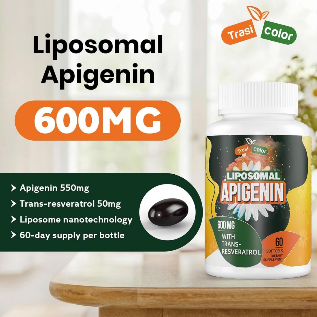 Comprare Trasicolor Apigenina liposomiale con Trans-Resveratrolo ...