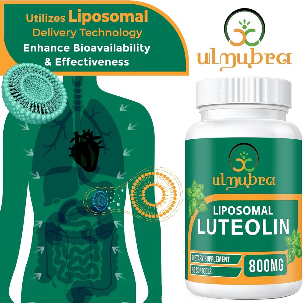 Comprare Ulmubra Integratore di Luteolina Liposomiale 800 MG, 60 ...